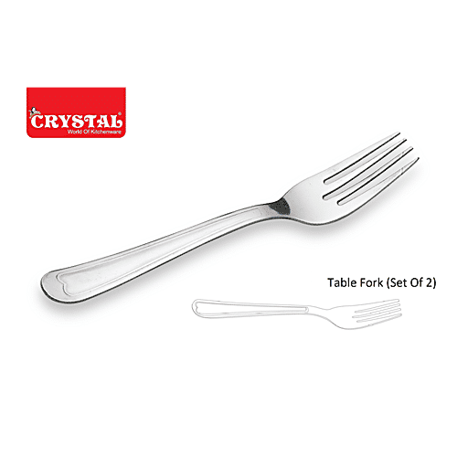 Buy Crystal Stainless Steel Sleek Table Fork Set - Elegant Design ...