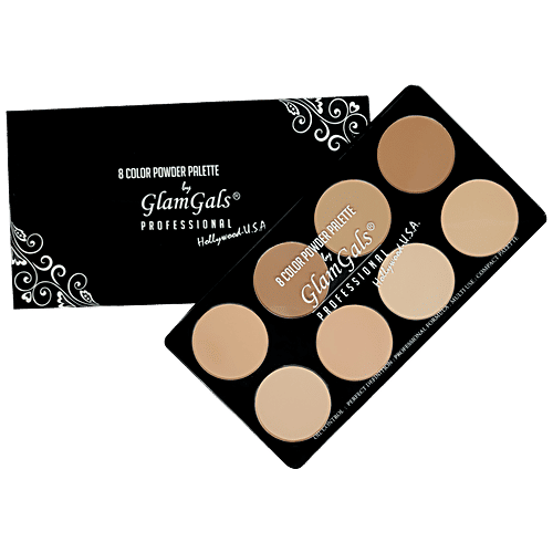 Buy GlamGals Pressed Powder Palette - Even Out Complexion, For ...
