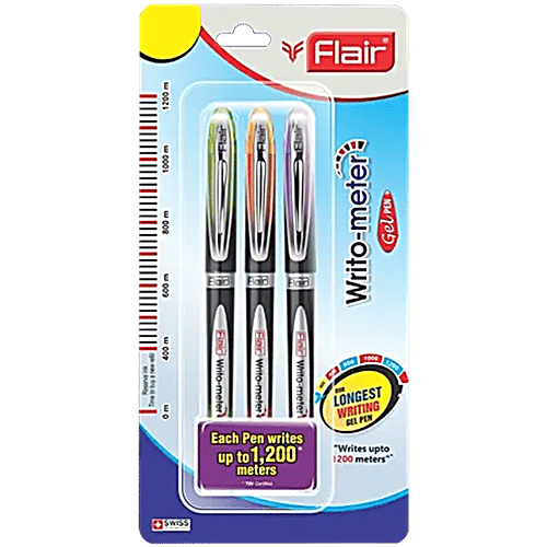 Buy Flair Writo-Meter Gel Pen - Blue Ink Online at Best Price of Rs 70 ...
