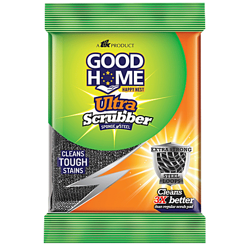Buy Good Home Ultra Scrubber - Sponge N Steel, Extra Strong, Cleans ...