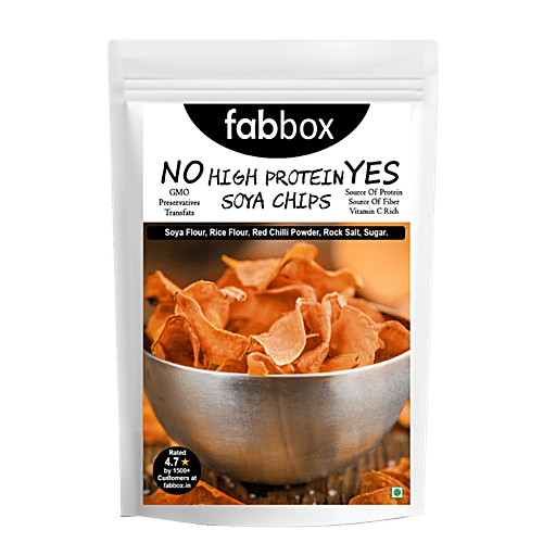 Buy Fabbox High Protein Masala Soya Chips - Healthy Snack, Gluten-Free ...