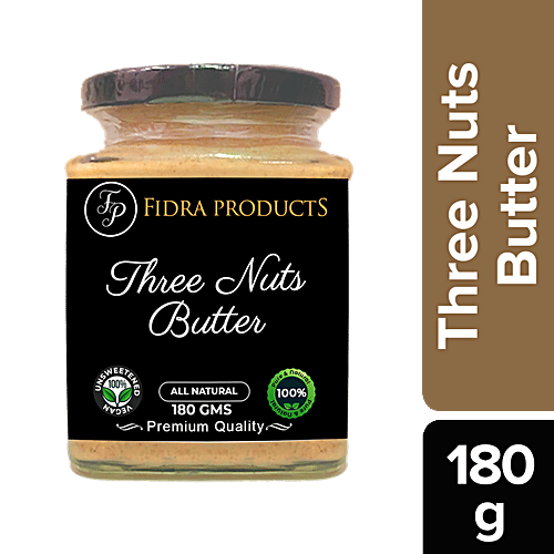 Buy Fidra Products Three Nuts Butter - All Natural, Creamy & Tasty ...