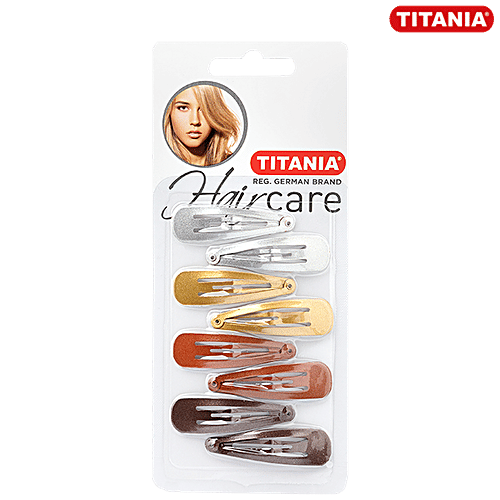 Buy Titania Hair Clips/Pin/Tik Tak - Lightweight, Assorted Metallic ...