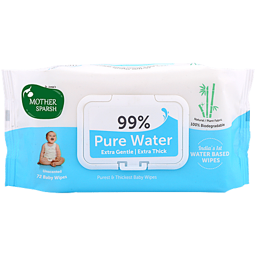 Buy Mother Sparsh 99% Pure Water Baby Wipes - Extra Gentle, Extra Thick ...
