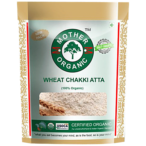 Buy Mother Organic Mother Organic Wheat Chakki Atta /Whole Wheat/ Full Fiber Online at Best ...