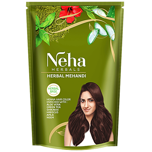 Buy Neha Herbals Mehandi Henna Hair Colour - Aloe Vera, Green Tea, Amla ...