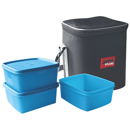 Buy Jaypee Plus Wonder Bag 3 Lunch Box - Blue Pouch & Blue, Non-toxic ...