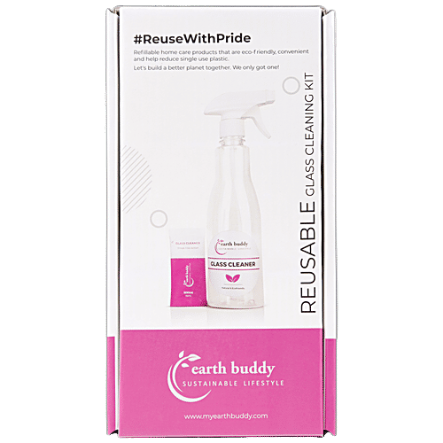 Buy Earth Buddy Glass Cleaner Starter Kit - Sachet Mix With Reusable ...
