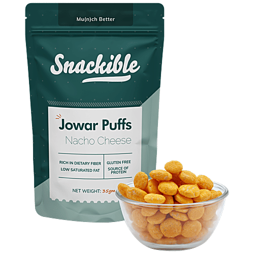 Buy Snackible Nacho Cheese Jowar Puffs - Cheesy, Crunchy, Savoury, High ...
