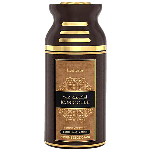 Buy Lattafa Iconic Oud Deodorant - Imported, Long Lasting, Perfumed ...
