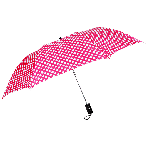 Buy Fendo 2 Fold Umbrella - Auto Open, 62 cm, Pink With White Dots ...