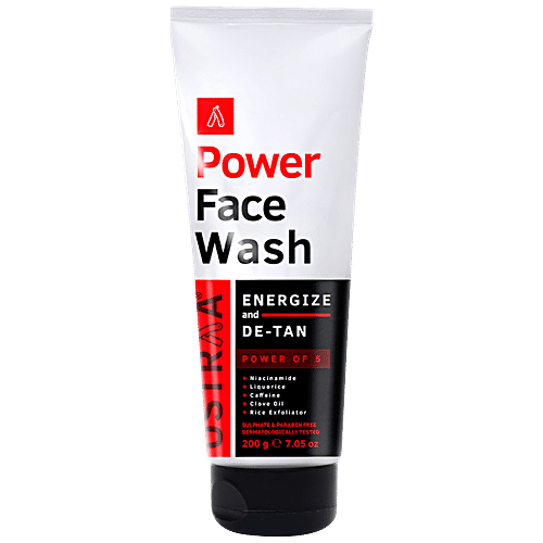 Buy Ustraa Power Face Wash Energise & De-Tan - Dermatologically Tested ...