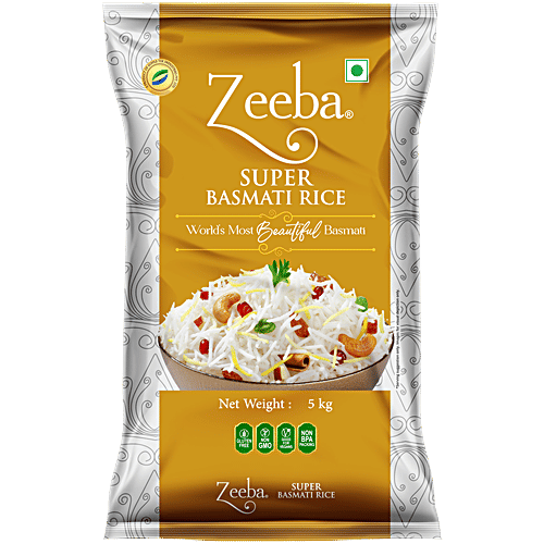 Buy Zeeba Super Basmati Rice - Pure Authentic & Delicious Taste, Unique ...