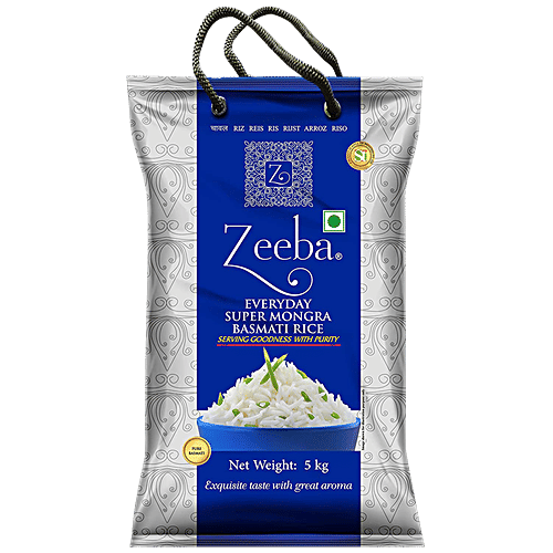 Buy Zeeba Everyday Super Mongra Basmati Rice - Pure Authentic ...