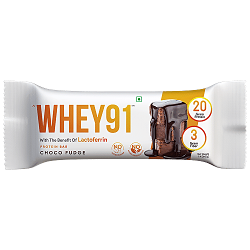 Buy Whey91 Choco Fudge Protein Bar With 20 g Protein With Lactoferrin ...