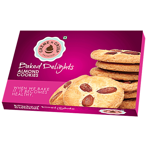 Buy Creme N Crisp Almond Cookies - Baked Delights, Premium, Crunchy ...