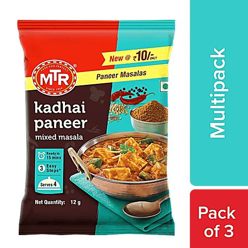 Buy MTR Paneer Masalas Mixed - Variety Pack, Kadhai Paneer, Mutter ...