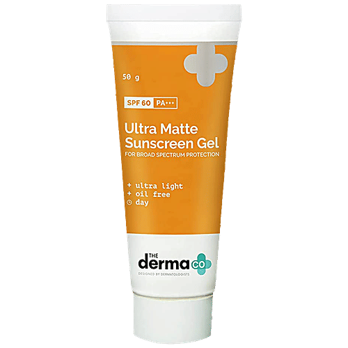 Buy The Derma Co Ultra Matte Sunscreen Gel - SPF 60, Lightweight, Oil ...