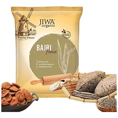 Buy Jiwa Organic Bajri/Pearl Millet Flour - Natural & Gluten Free ...