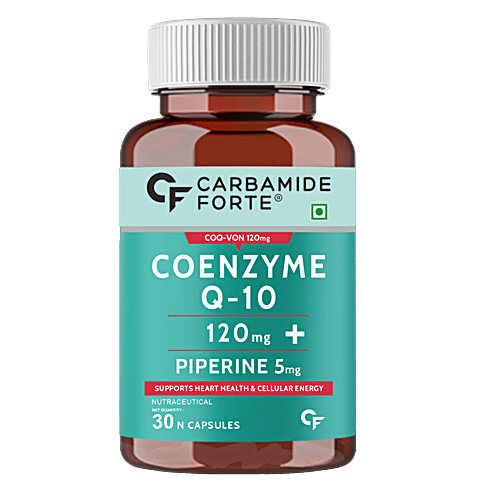 Buy Carbamide Forte Coenzyme Q10 120 mg With Piperine 5 mg - Supports ...
