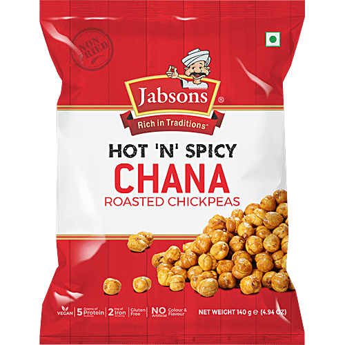 Buy Jabsons Hot 'N' Spicy Chana - Roasted Chickpeas, Rich In Protein ...