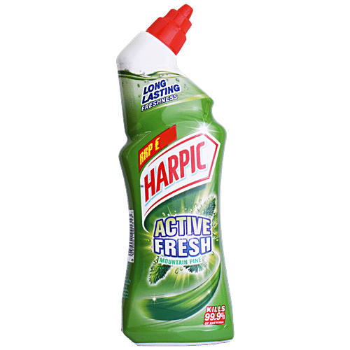 Buy Harpic Toilet Cleaner - Active Fresh Mountain Pine, Long Lasting ...