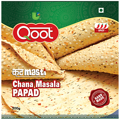 Buy Qoot Healthy Chana Masala Papad - Handmade, Flavourful Snack ...