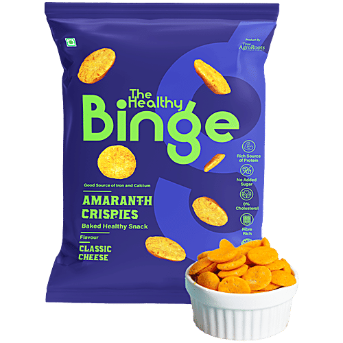 Buy The Healthy Binge Millet Baked Chips - Classic Cheese Online at ...