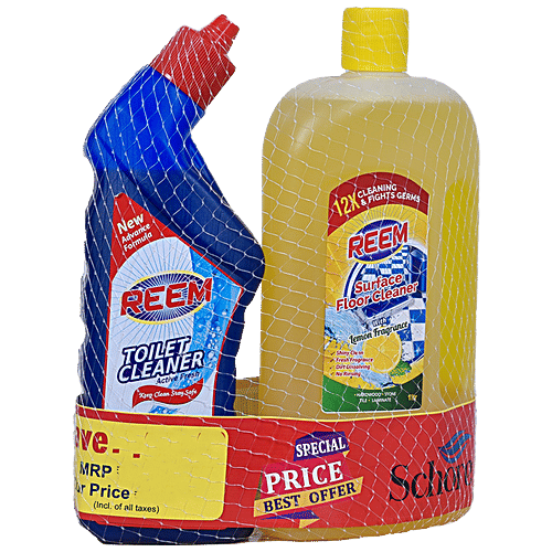 Buy Reem Floor Cleaner & Toilet Cleaner - Active Fresh, Lemon Fragrance ...
