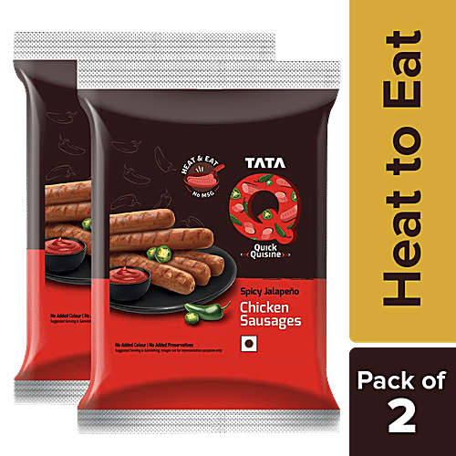 Buy TATA Q Ready To Eat Spicy Jalapeno Chicken Sausages - No Added ...