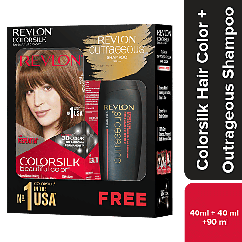 Buy Revlon Colorsilk Hair Color With Keratin - Provides 100% Gray ...