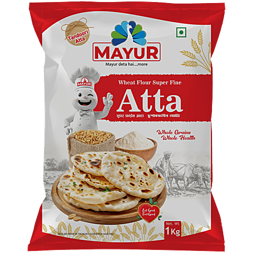 Buy Mayur Wheat Flour/Super Fine Atta - High In Protein & Fibre, No ...