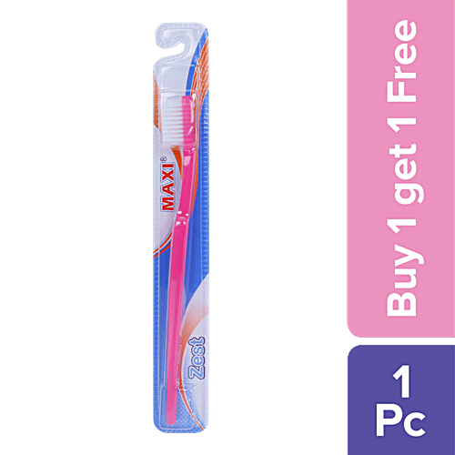 Buy MAXI Zest Toothbrush - For Oral Hygiene & Fresh Breath, Soft ...