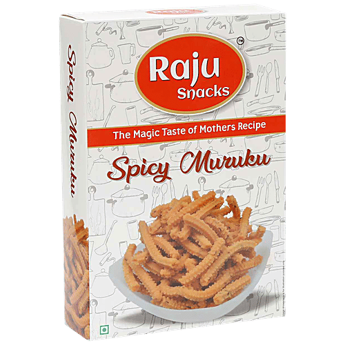 Buy Raju Snacks Spicy Murukku - Buttery Texture, Delectable Snack ...