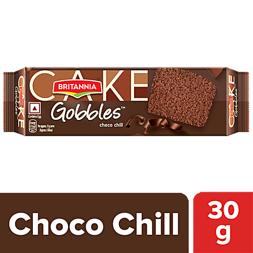 Buy Britannia Gobbles Bar Cake - Choco Chill, Soft & Fluffy Snack ...