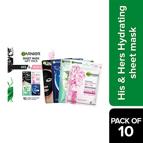 Buy Garnier Garnier Face Sheet Masks For Men & Women - Hydrating Sheet ...