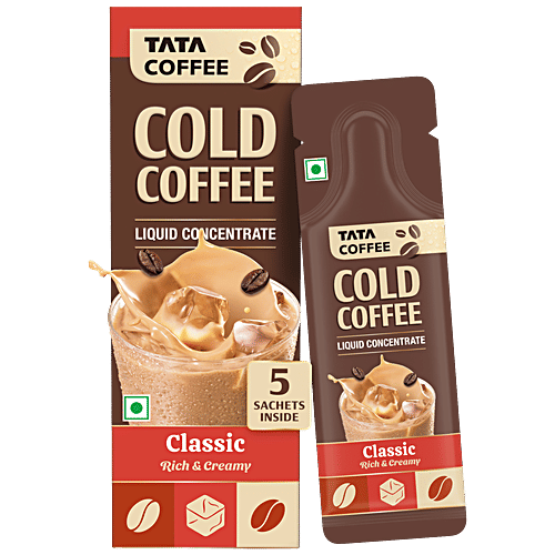 Buy Tata Coffee Cold Coffee Liquid Concentrate - Classic, Rich & Creamy ...