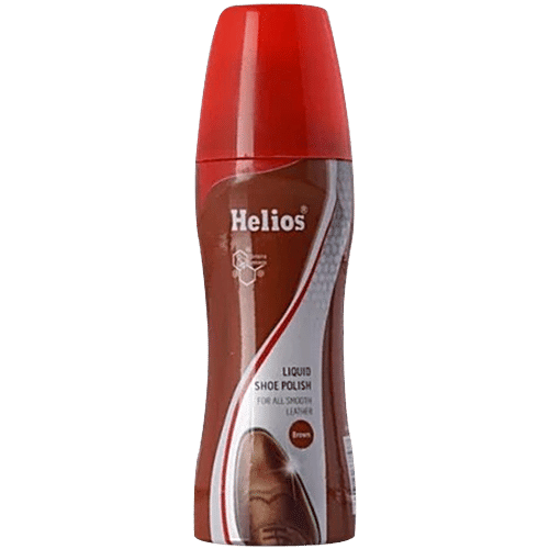 Buy Helios Liquid Shoe Polish For All Smooth Leather - Brown Online at ...