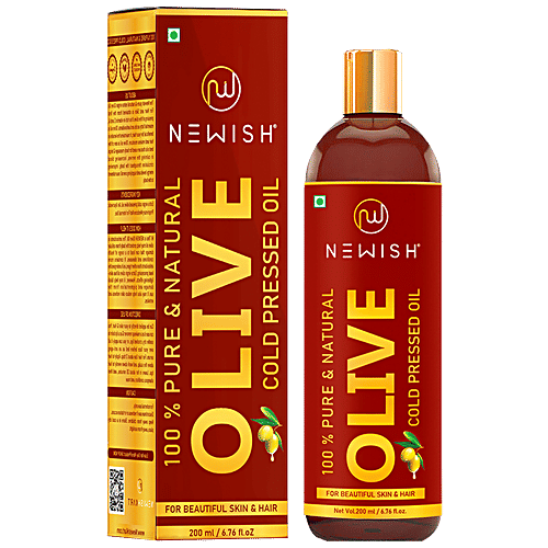 Buy Newish Pure Cold Pressed Olive Oil - For Hair & Skin Online at Best ...