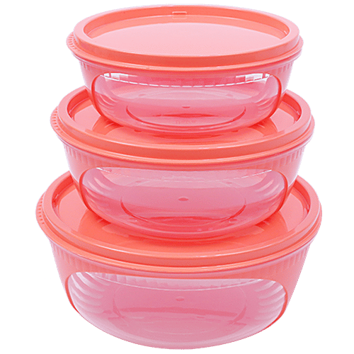 Buy Unica Flamante Uno Round Containers Set - Durable Storage, Air ...