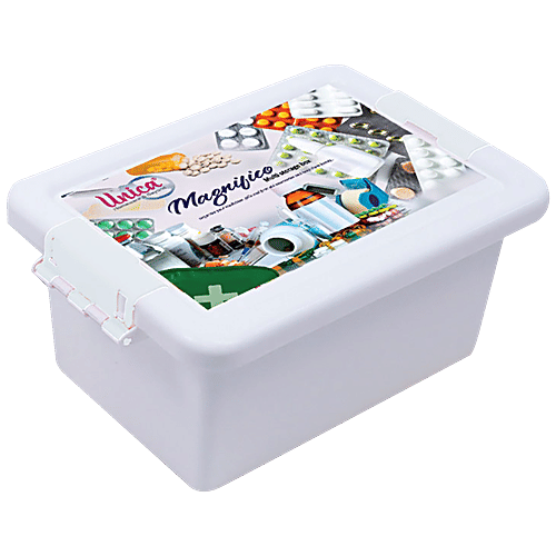 Buy Unica Magnifico Multipurpose Box - Durable Storage With Lid, White ...