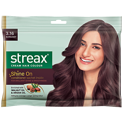 Buy Streax Cream Hair Colour - With Shine On Conditioner, For Smooth ...
