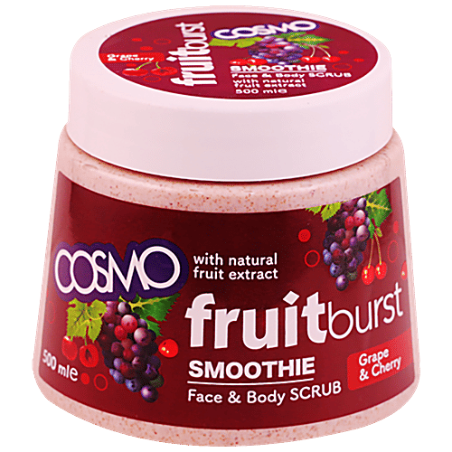 Buy Cosmo Fruit Burst Smoothie Face & Body Scrub - Grape & Cherry, For ...