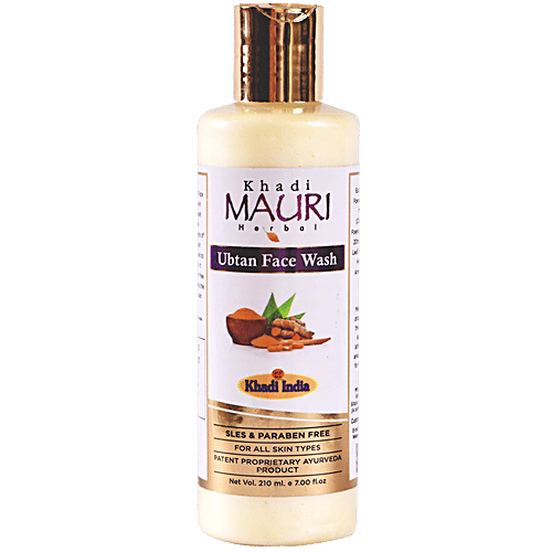 Buy Khadi Mauri Herbal Ubtan Face Wash - Ayurvedic, SLES & Paraben Free ...