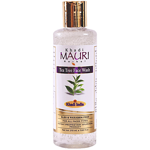 Buy Khadi Mauri Herbal Tea Tree Face Wash - SLES & Paraben Free, For ...