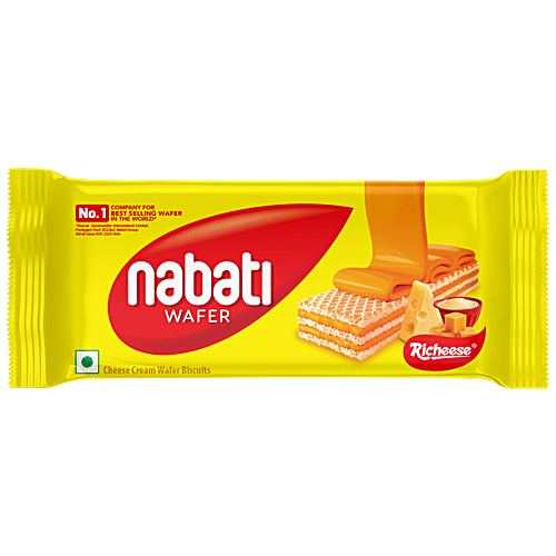Buy Nabati Richeese Cheese Cream Wafer Biscuits - Light, Crispy, Crunchy Online at Best Price of ...