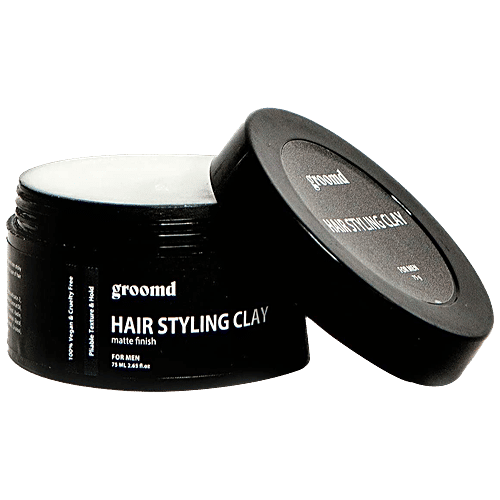 Buy Groomd Hair Styling Clay For Natural Texture & Matte Finish For Men ...