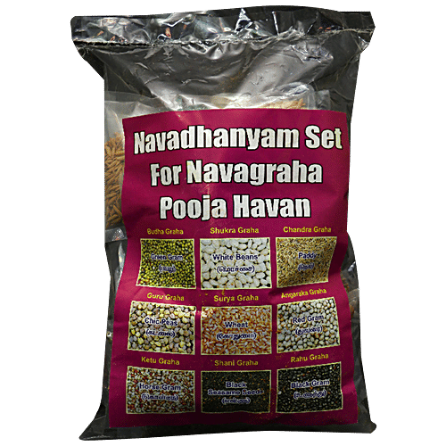 Buy Giri Navadhanyam For Navagraha Pooja Havan - Mix Of Cereals ...