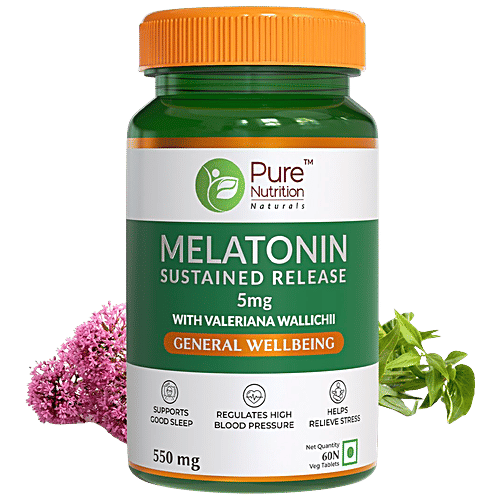 Buy Pure Nutrition Melatonin 5 mg Tablet - Supports Good Sleep ...