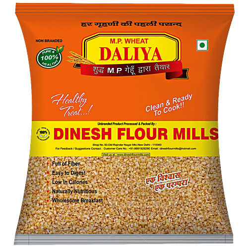 Buy Dinesh Flour Mills Dalia MP Wheat Daliya - Rich In Fibre, Ready To ...